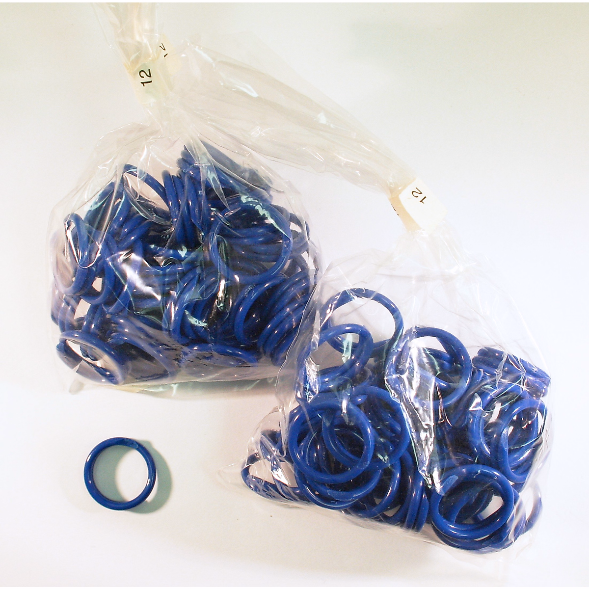 Pack of 100, Size 12, 3/4" inch Spiral Leg Bands (Available in Red, Blue and Green) (Green)