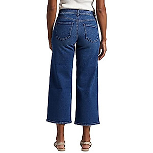 JAG Jeans Women's Ava Mid Rise Wide Leg Pull-on Jeans, Persian Blue, 16