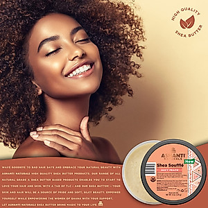 Ashanti Naturals Scented Whipped Shea Butter for Skin | African Body Butter for Women w/Coconut, Almond Oil (Juicy Peach Souffle, 8 oz)