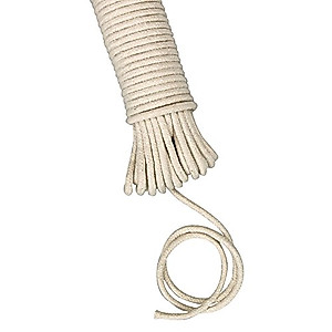 Household Essentials 04800 All-Purpose Cotton Clothesline Rope | 100 Ft Length | 3/16-Inch Dia