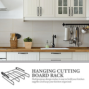 Hemoton Stainless Steel Kitchen Storage Rack, Black, 20 in