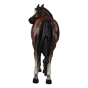 Ebros Gift Set of 3 Rustic Western Country Farm Black Brown Chestnut Horses Hind Butt Hindquarter Coat Key Hat Leash Backpack Wall Hanging Hooks Decor Hangers Cowboy Horse Hook Organizers