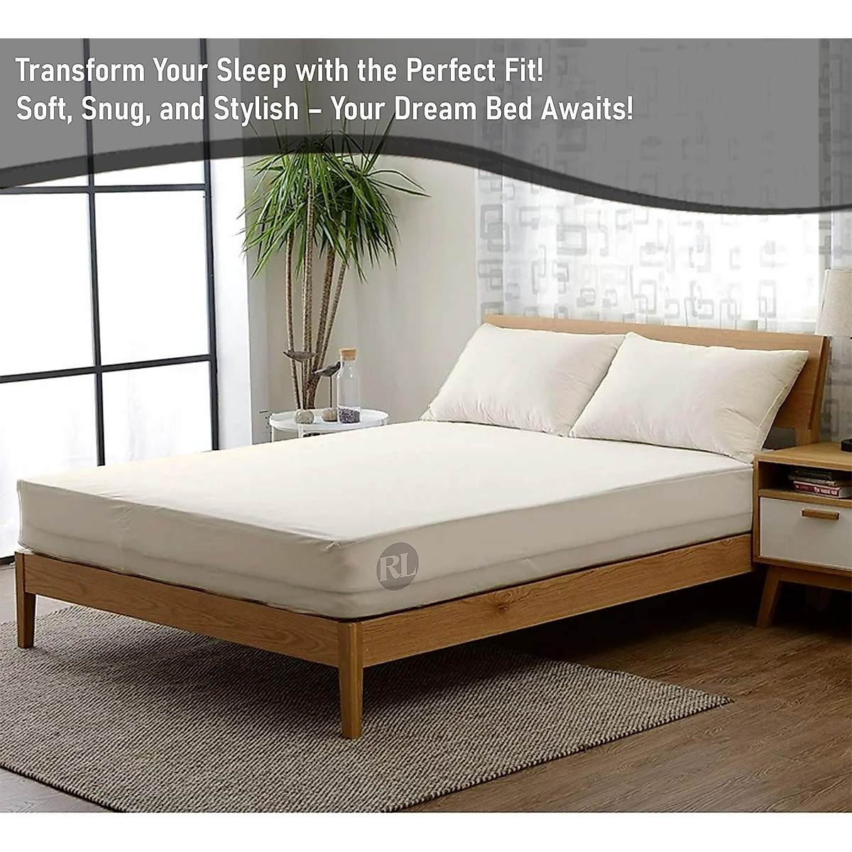 Full 3-Piece Set – Ultra Soft Microfiber, Deep Pocket Fits Up to 15" – Cooling, Breathable, Wrinkle-Free, Hotel Luxury, Easy Care – 1 Fitted Sheet & 2 Pillowcases – Ivory