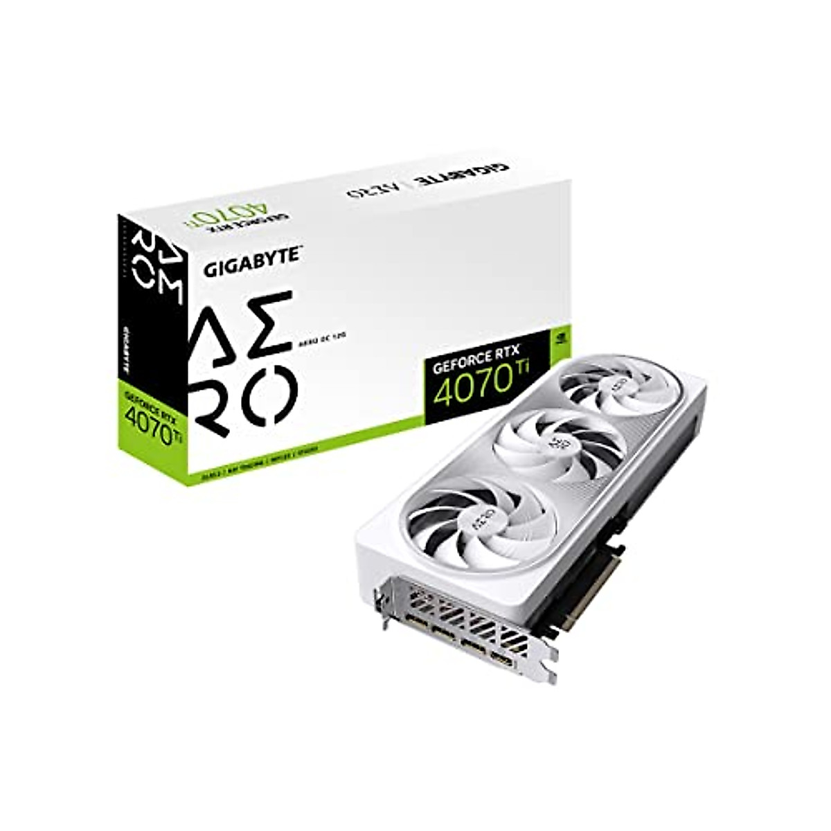 GIGABYTE GeForce RTX 4070 Ti AERO OC 12G Graphics Card, 3X WINDFORCE Fans, 12GB 192-bit GDDR6X, GV-N407TAERO OC-12GD Video Card
