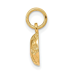 FindingKing 10K Yellow Gold Soccer Ball Charm Sports Pendant