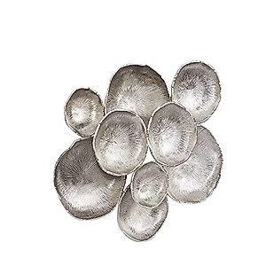 Deco 79 Aluminum Abstract Wall Decor, 24" x 5" x 20", Silver
