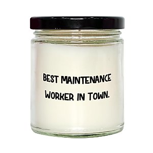 Nice Maintenance Worker Gifts, Best Maintenance Worker in, Inspirational Birthday Scent Candle Gifts for Coworkers from Boss, Scented Candles, New scents, Candles