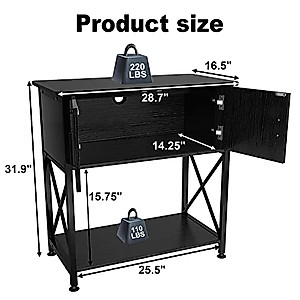 GDLF Fish Tank Stand Metal Aquarium Stand for up to 20 Gallon Long with Cabinet for Fish Tank Accessories Storage,28.7" L