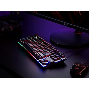 Acer Nitro TKL Gaming Keyboard - 3 Zone Backlit LED Color Keys | 4 Level Brightness | 3 Preset Modes