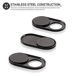 Olixar Google Pixel Slate Camera Cover - Webcam Cover - Privacy Slide - Compatible Laptop, Tablets & Smartphones Anti Hack - 3 Pack