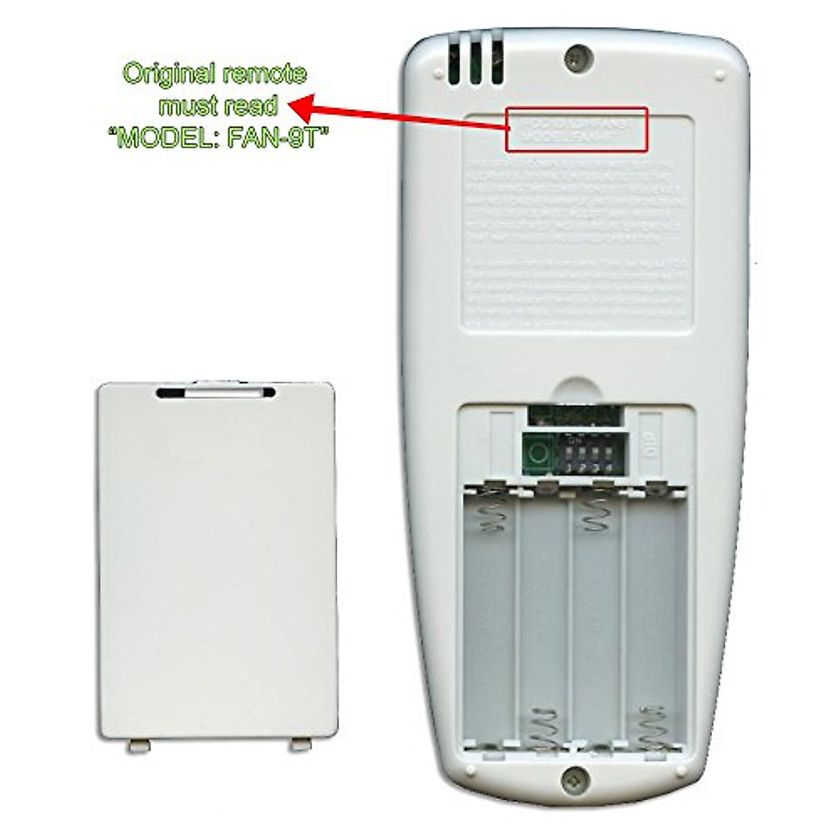Anderic Replacement FAN-9T with REVERSE key Thermostatic Remote Control for Hampton Bay Ceiling Fans - FAN9T (FCC ID: L3HFAN9T, PN: FAN9TR, Works receiver FAN10R, FAN-10R)