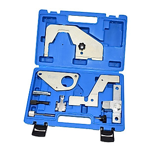 Yuesstloo Engine Camshaft Timing Locking Tool Kit, Compatible with Jaguar Land Rover Evoque 2.0T Ford Focus 2.0 Ecoboost Ti-VCT Mondeo Focus, Replace 303-1504 303-1595, with Carrying Case & Gloves