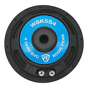 Rockville K5 W8K5S4 8" 800w 4 Ohm Car Audio Subwoofer Sub 200w RMS CEA Rated!, Black