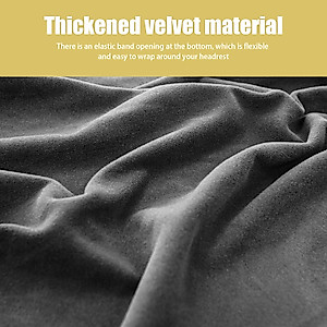 gunhunt Pack-2 Car Headrest Covers, Soft Dust-Proof Protector Covers, Seat Headrest Cover Replacement, Breathable Automobile Decoration Kit, Universal for Most Cars, Trucks, SUVs (Beige #Thick Model)