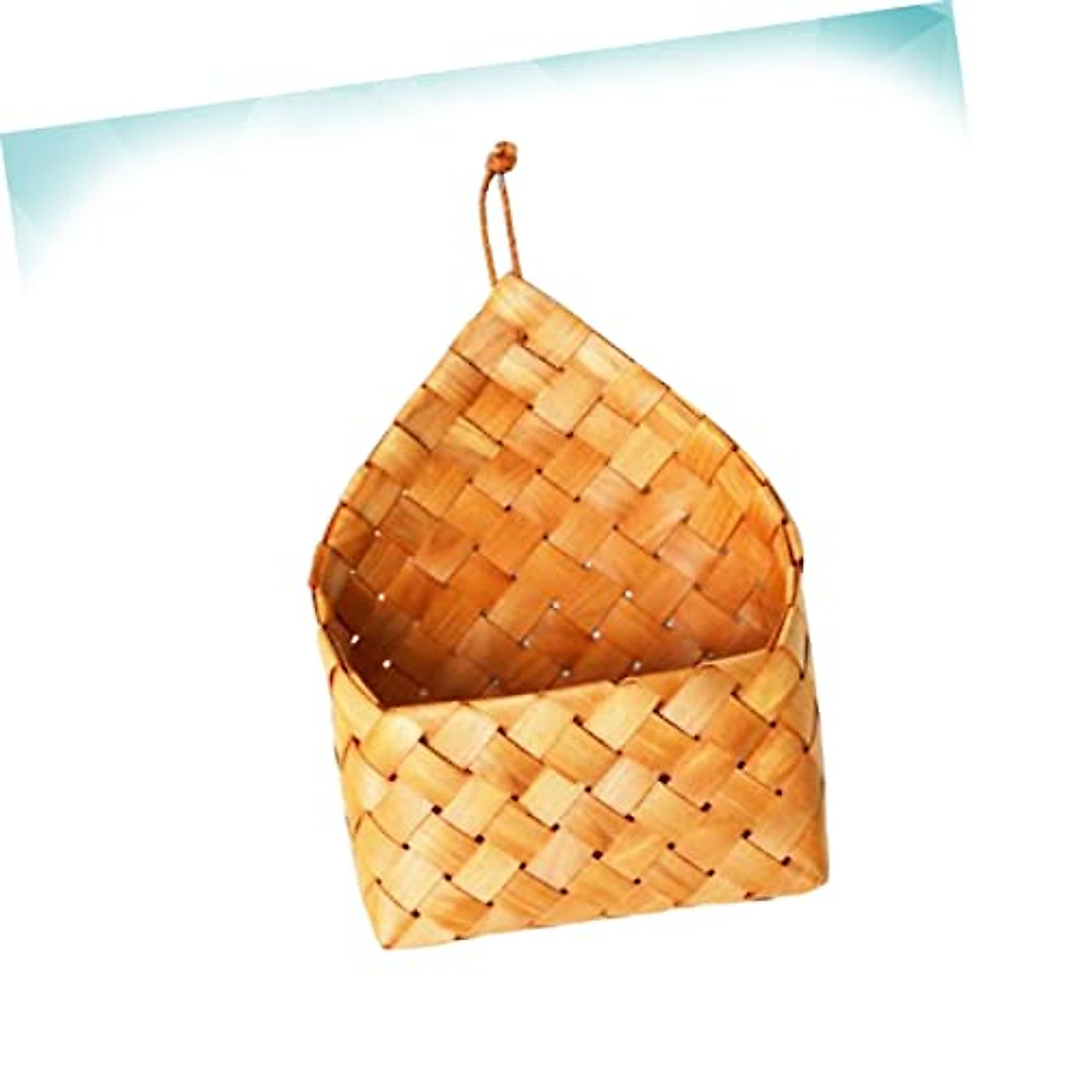 Alipis 3pcs for Entryway Plants Organizer Rustic Finishing Bag Bin Flower Decor Rope Wooden Basket Pocket Clothing Household Letter Container Wall Pot Office Mail Sundries Organiser