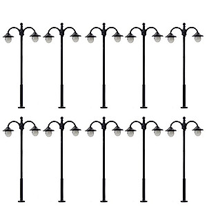 LYM17 10 pcs Model Railway Led Lamppost Lamps Street Lights N Scale 4.5cm 1.77inch 12V New