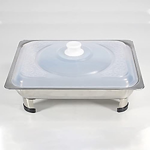 Housoutil Chafing Trays Dish Buffet Set Catering Pans Catering Serve Chafer Catering Storage Metal Food Pan Rectangular Buffet Stove Buffet Tray Food Container Catering Plate (12.97X 10.81X 3.46inch)