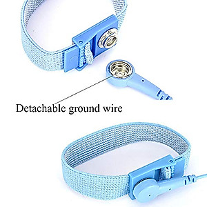 Antistatic Wrist Strap，Adjustable ESD Wrist Band Fits - 6 Pack for Working on Sensitive Electronic Devices