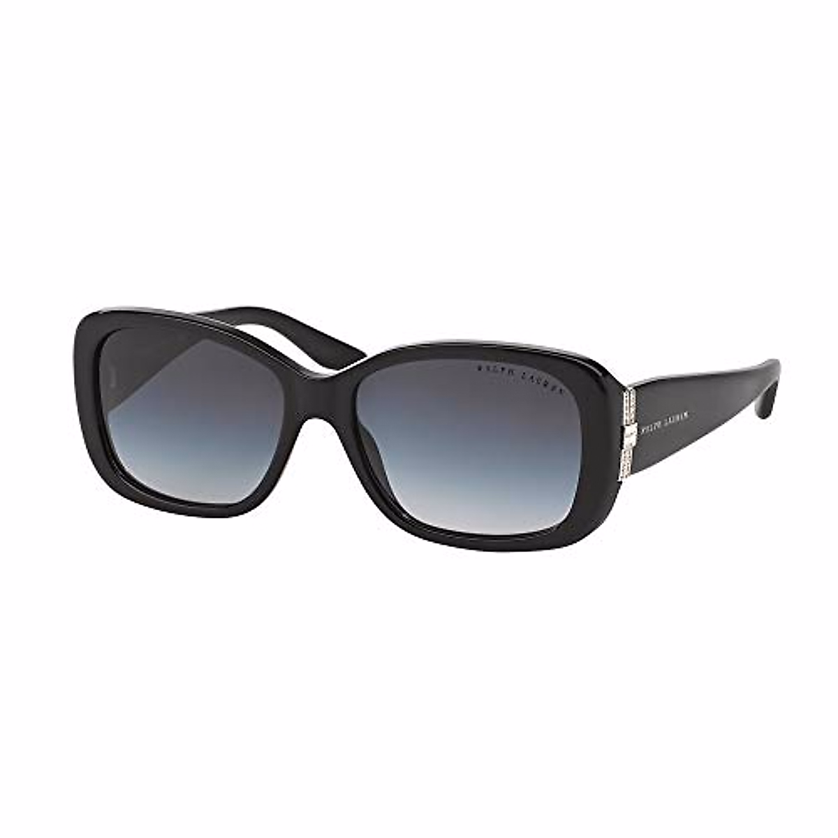 Ralph by Ralph Lauren Women's RL8127B Rectangular Sunglasses, Black/Grey Gradient, 55 mm