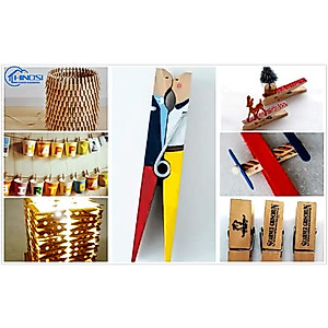 30pcs Large Wooden Clothespins, Sturdy and Heavy Duty Clothes Pins for Hanging, Outdoor, Crafts