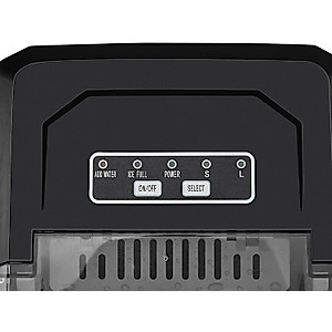 Countertop Ice Maker, ACONEE Ice Machine 26LBs/24H, 9 Ice Cubes Ready in 6 Mins, Portable Ice Maker Machine Self-Cleaning, Bullet Nugget Pellet Ice with Ice Scoop Basket, Smart Ice Full Indicator