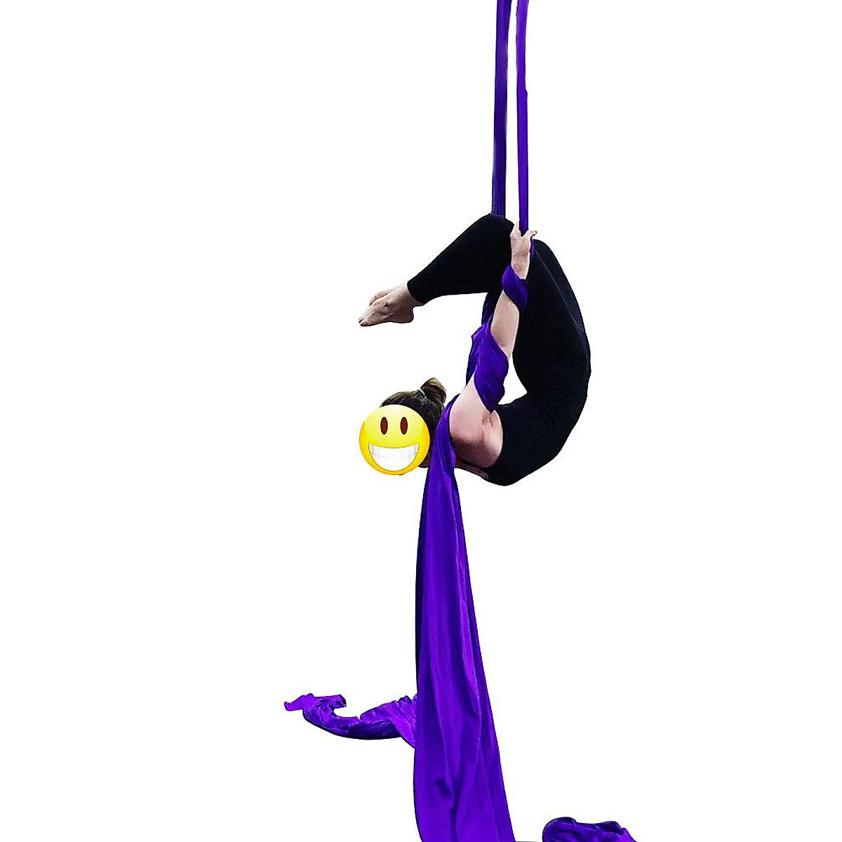 Dasking Premium Aerial Silks Equipment - Safe Deluxe Aerial Kit (Dark Purple)