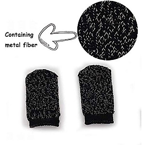 XJXJ Anti-sweat Finger Set Game Finger Set Half Finger Set Touch Screen Game Anti-hand Sweat Ultra-thin Non-slip Gloves Professional Game Finger Sets rheumatoid arthritis gloves (Color : Black)