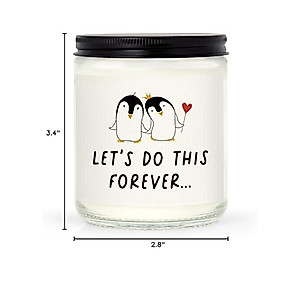 Shqiueos Anniversary Candle Gifts for Men Women, I Love You Gifts for Girlfriend, Boyfriend, Wife, Husband, Funny Couple Gifts for Him Her, Let's Do This Forever Candle 7oz