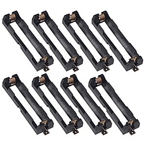 Diitao 8PCS 18650 Battery Holders 1 Slot 18650 Battery Clip Holder Box Case for 18650 Battery Copper Contacts Battery Storage Case(1 Slot 3.7V)