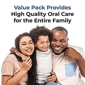 REACH Essentials Toothbrush with Toothbrush Caps, Multi-Zoned Angled Soft Bristles, Contoured Handle, Tongue Scraper, 6 Count (Pack of 1)