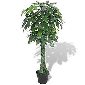 YITHOPI Home Hotel Office Wedding Party Garden Decor，Artificial Fortune Tree Plant with Pot 57" Green