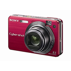 Sony Cybershot DSCW150/R 8.1MP Digital Camera with 5x Optical Zoom with Super Steady Shot (Red)