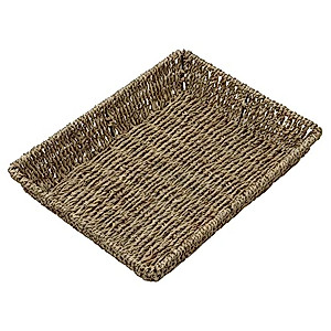 JVL Seagrass Rectangular Storage Tray
