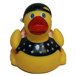 Rubber Duck Patriotic Stars & Stripes, Waddlers Brand American Patriotic Rubber Ducks That Race Upright July 4th Rubber Duck Race. Kids Bath Toy Birthday Party & Baby Shower Gift