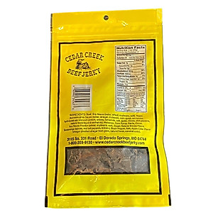 Cedar Creek | Air-Dried Thinly Sliced | 4oz pack | No Artificial Preservatives | Grass Grain Fed Beef | Clean Healthy Snack (Original)