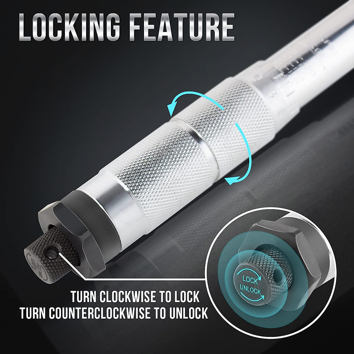 Todeco Torque Wrench Set 1/2 Inch Drive Click, 20-150 Ft.Lb/ 28-210 with 3 Sockets(17/19/21mm) and 5" Extension Bar, Perfect for Bike, Motorcycles, Automobiles