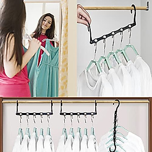 Hangers Space Saving, 20 Packs Magic Space Saving Clothes Hangers, Sturdy Plastic Clothes Hangers Organizer and Storage, Multifunctional Magic Hangers Closet Space Savers for Heavy Clothes Coats