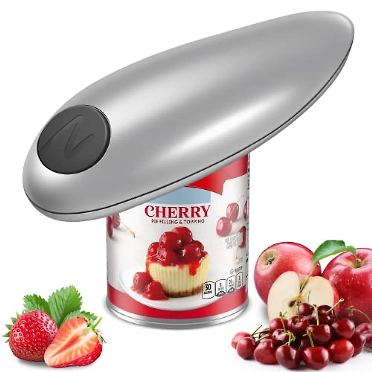 No Sharp Edges Electric Can Opener Automatic Opens Most of Cans,One Touch Switch with Ergonomic Design