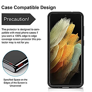 Ni-SHEN 3 Pack【Auto Alignment】 S21 Ultra Glass Screen Protector 3D Curved Tempered Glass Shield Support Fingerprint Unlocking, Scratch & Impact Protection, Full HD Clear & Smooth Touch (transparent)