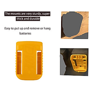 Crtbelfy 5 Pack Battery Holder Compatible for Dewalt 20V 60V Battery Mounts Hanger Dock Holder Fit for DCB200 DCB203 DCB205 Batteries