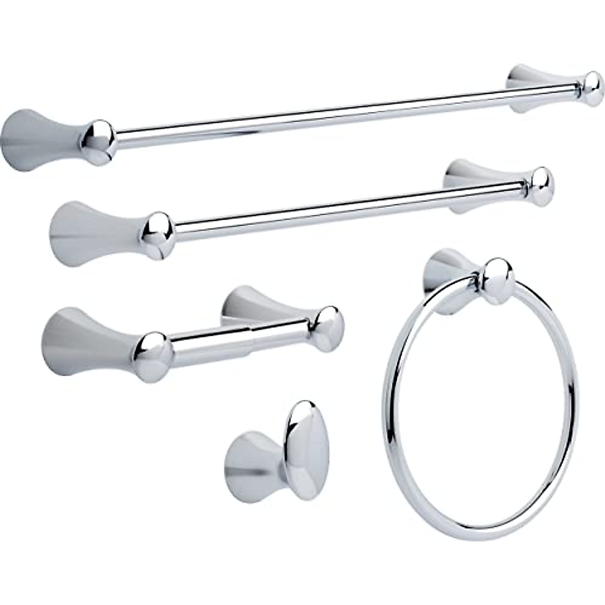 Delta Faucet 73846 Lahara Towel Ring, Polished Chrome (Pack of 2)