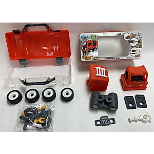 MISCO Toys Kids 25pc DIY car Building Modeling Kits, STEM Model Building Toys for Kids, Build Your own car kit for Toddlers, Educational and Fun Gift Boys Girls Ages 3 4 5 6 7 (Fire Engine)