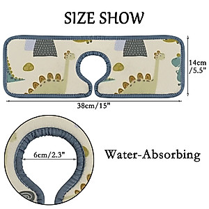 Kitchen Faucet Absorbent Mat 3 Pieces Dinosaurs in the Nature Faucet Sink Splash Guard Bathroom Counter and RV,Faucet Counter Sink Water Stains Preventer