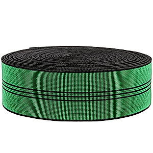 JEUIHAU 2.7 Inches x 65.6 Feet Sofa Elastic Webbing, Black Elastic Webbing Band, DIY Upholstery, Repair and Modification, Stretchy Spring Alternative, Sofa, Couch, Chair Webbing