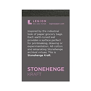 Stonehenge 100% Cotton Medium Weight Mini Pad, Kraft, 2.5 x 3.75 inches, 250gsm, 15 Sheets for Dry Media