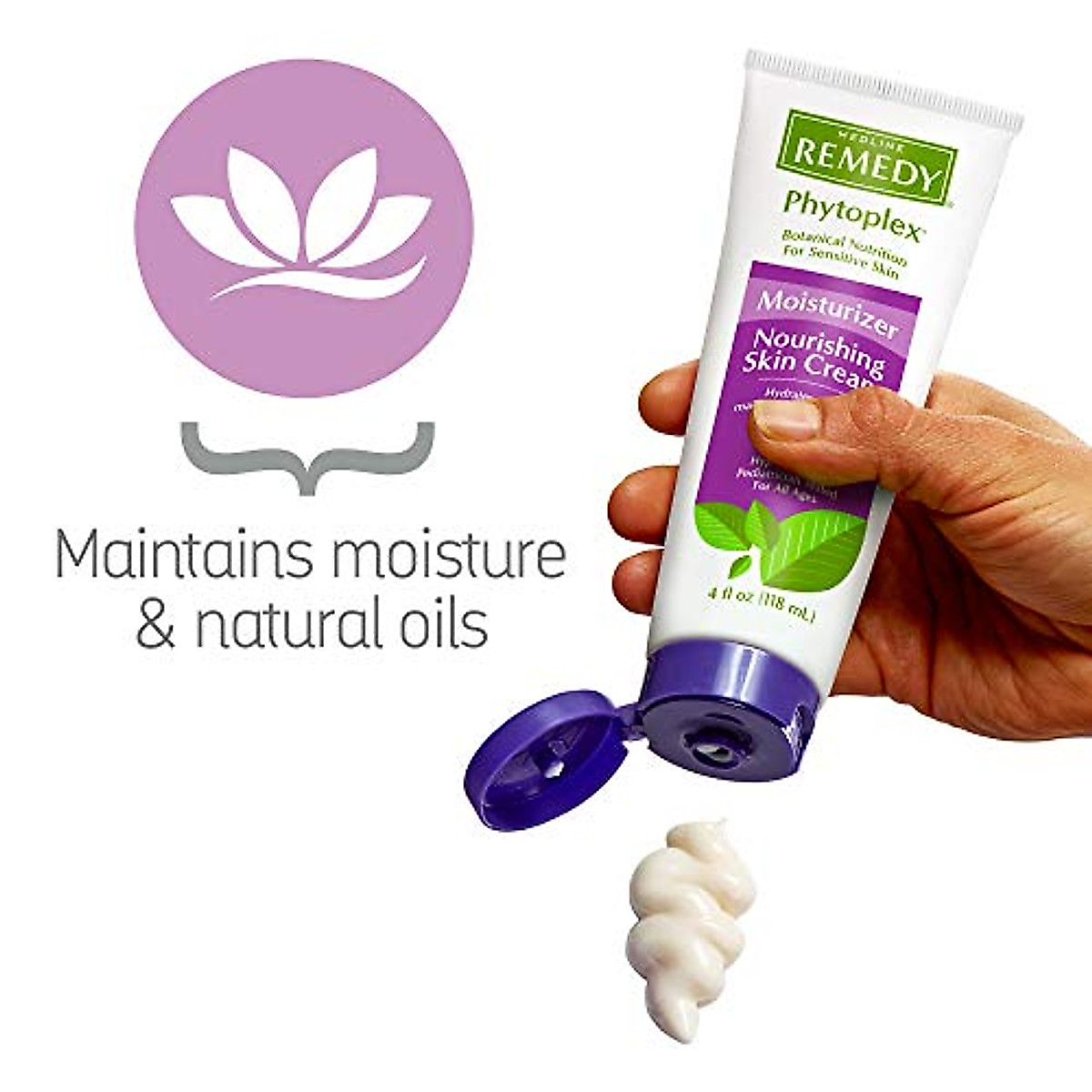 Medline Remedy Phytoplex Nourishing Unscented Skin Cream, Natural Moisture Balance, 4 Ounce, 12 Count