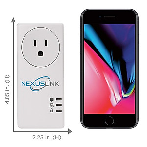 NexusLink Powerline G.hn Powerline Adapter | Pass-Through Outlet | 1200Mbps I Single Device (GPL-1200PT)