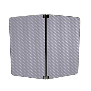 MightySkins Carbon Fiber Skin for Microsoft Surface Duo - Solid Gray | Protective, Durable Textured Carbon Fiber Finish | Easy to Apply, Remove, and Change Styles | Made in The USA