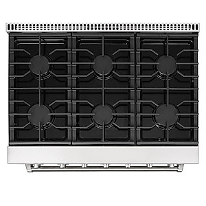 KOSTCH 36 inch Professional Freestanding Pro-Style Propane Gas Range with 6 Burners, 6.0 cu.ft. Oven Capacity, in Stainless Steel - KOS-36RG03MLP (Stainless Steel)