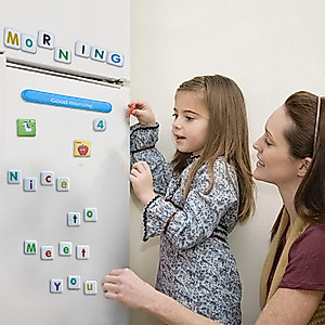 161Pcs Magnetic Letters Numbers Foam Magnets Funny Alphabet Magnets for Fridge Baby Magnets with Zoo and Farm Animals Educational Toy with Magnet Board Spelling Learning Preschool Toy